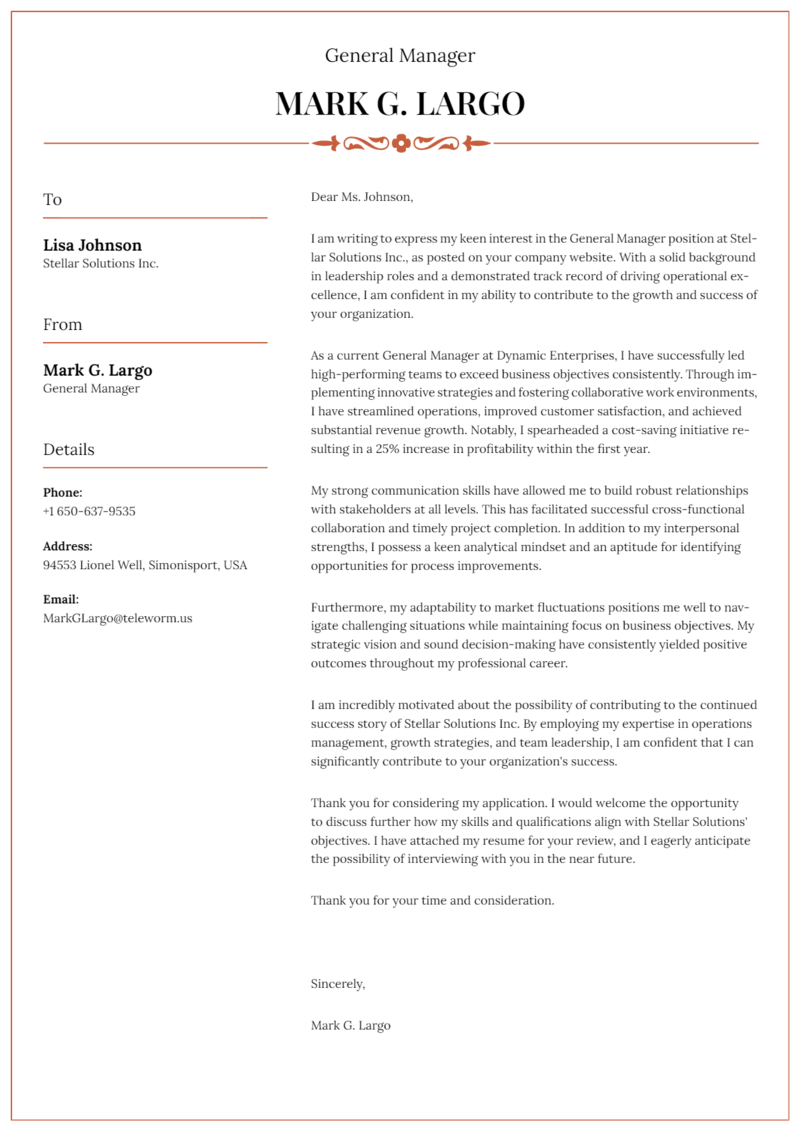 General Manager Resume Examples and Guides