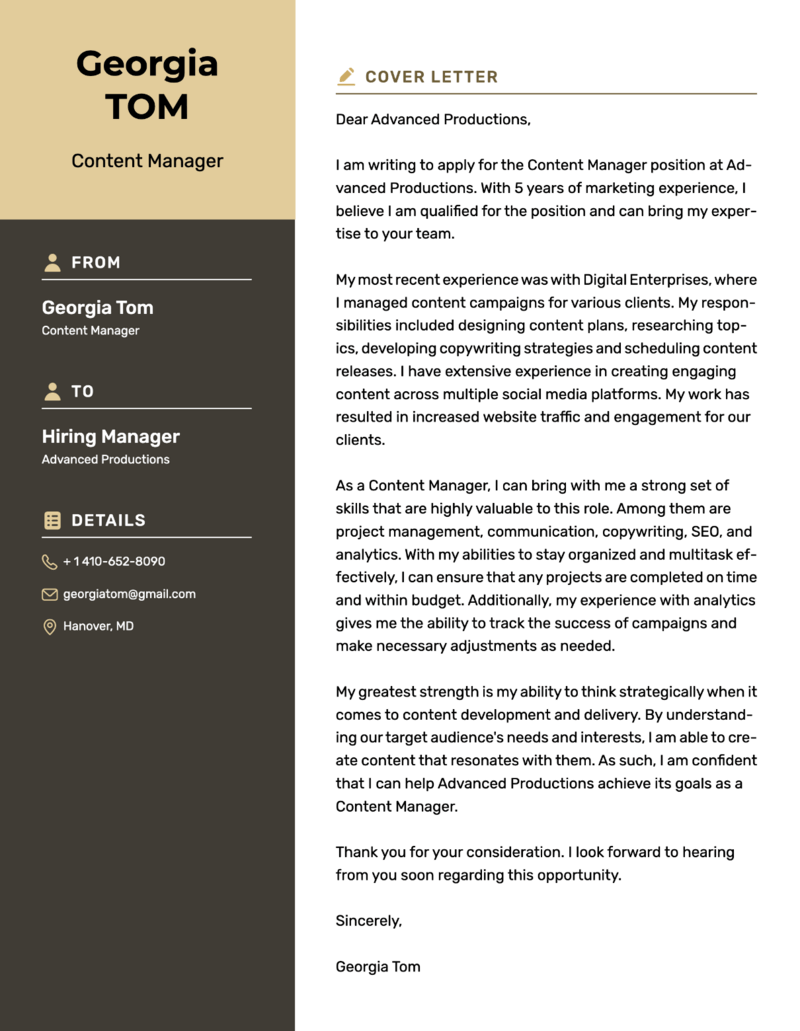 Content Manager Resume: Examples & Writing Tips