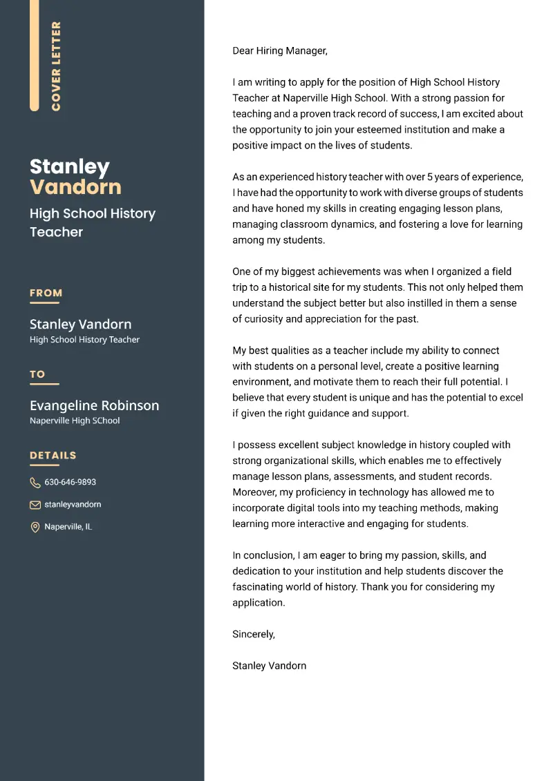 Application Letter for a Teacher 8 Examples and Guide